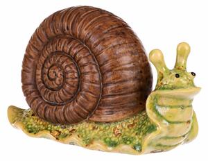 Kerti dekoráció Csiga, sötétbarna, 16 x 7 x 10 cm,kerámia | FAVI.hu