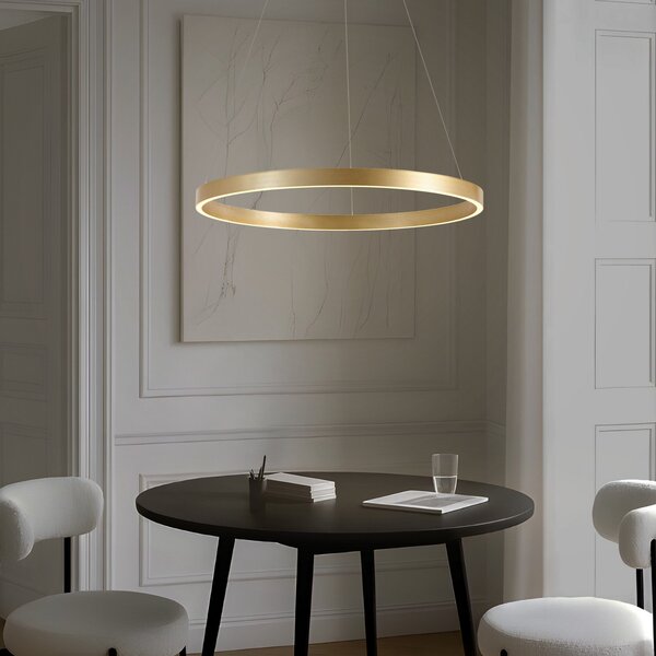 Lucande Yonam LED lógó világítás, Ø 80 cm, 1 izzó, arany, CCT - Étkező ...