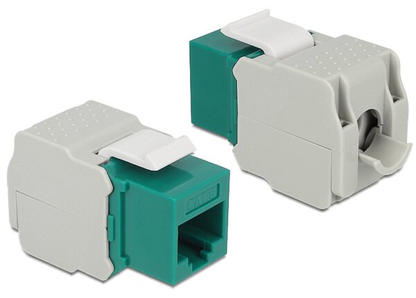 Delock Keystone modul zöld színű RJ45 aljzat - LSA CAT.6 UTP ...
