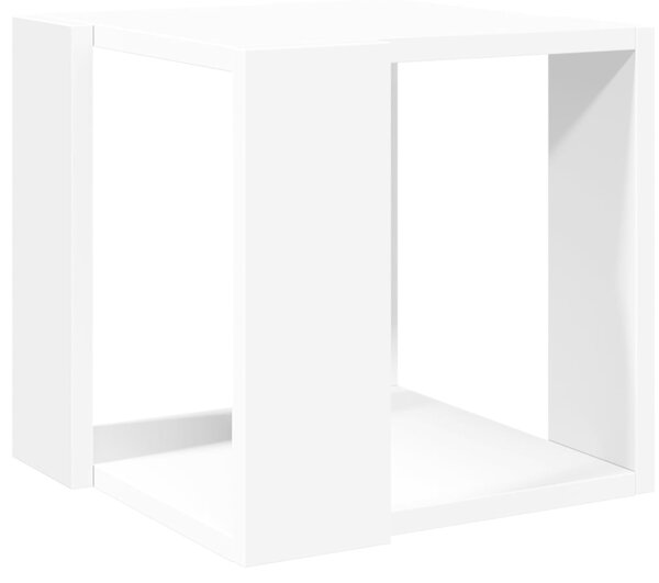 Fehér szerelt fa dohányzóasztal 32 x 32 x 30 cm | FAVI.hu