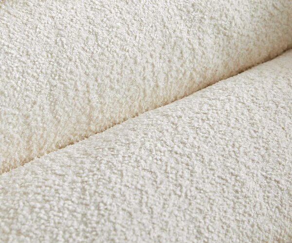 DELIFE Étkezőszék Zoa-Flex bouclé fehér 4 lábú kúpos fekete zsákrugós ...