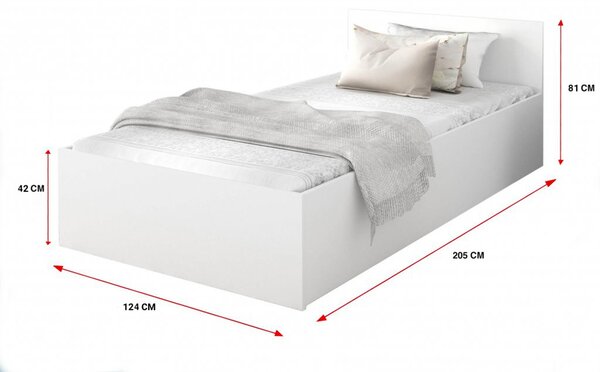 GL BUSTER egyszemélyes ágy ágyneműtartóval 120x200 - fehér | FAVI.hu