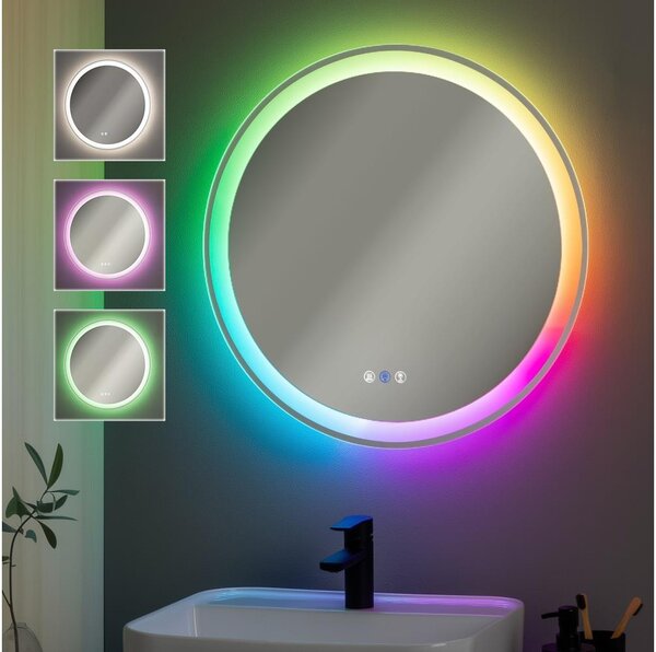 Brilagi- LED RGBW, dimmelhető, fűtött tükör háttérvilágítással AVA PRO LED/18W/230V átm. 60 cm ...
