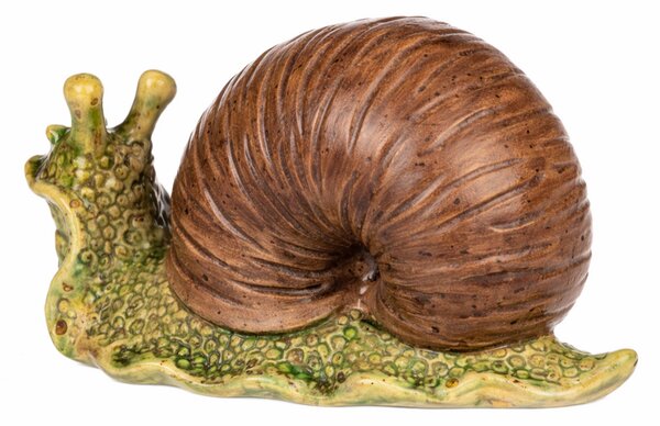 Kerti dekoráció Csiga, sötétbarna, 16 x 7 x 10 cm,kerámia | FAVI.hu