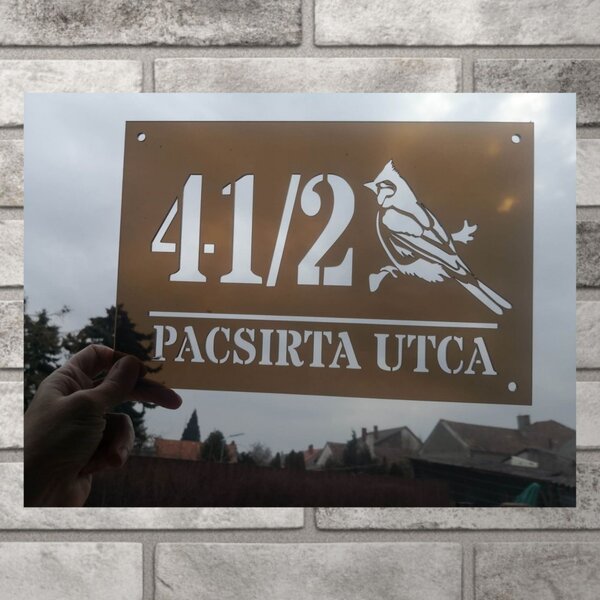 PACSIRTA MINTÁS HÁZSZÁMTÁBLA | FAVI.hu
