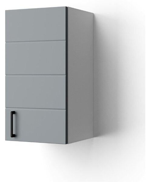 MART 30 cm széles polcos fürdőszobai fali szekrény, világos szürke, 1 ...