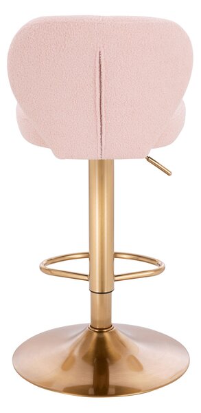 HR193N Púder Rózsaszín modern boucle szék arany lábbal | FAVI.hu