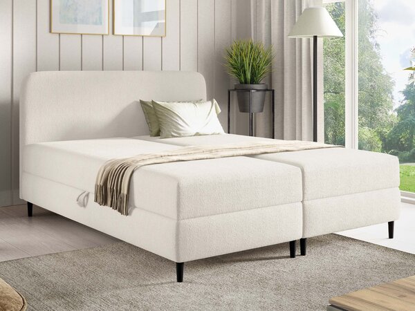 FUBU ágyneműtartós boxspiring ágy 120x200 - krémszínű | FAVI.hu