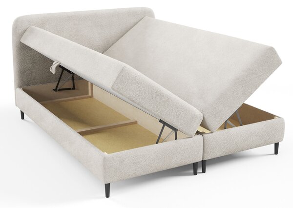 FUBU ágyneműtartós boxspiring ágy 120x200 - krémszínű | FAVI.hu