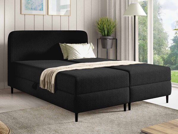 FUBU ágyneműtartós boxspiring ágy 120x200 - fekete | FAVI.hu