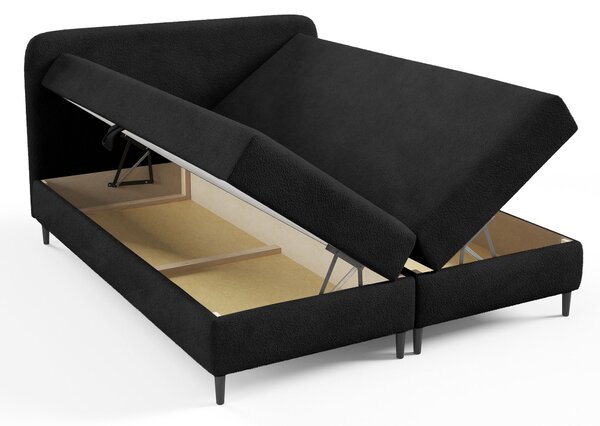 FUBU ágyneműtartós boxspiring ágy 120x200 - fekete | FAVI.hu