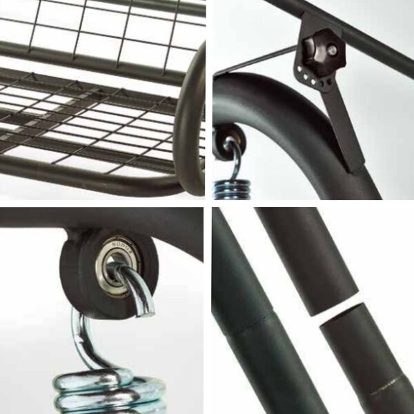 Ruta 3-személyes Kerti Hintaágy | Profil: antracit | Szövet: ekrü | FAVI.hu