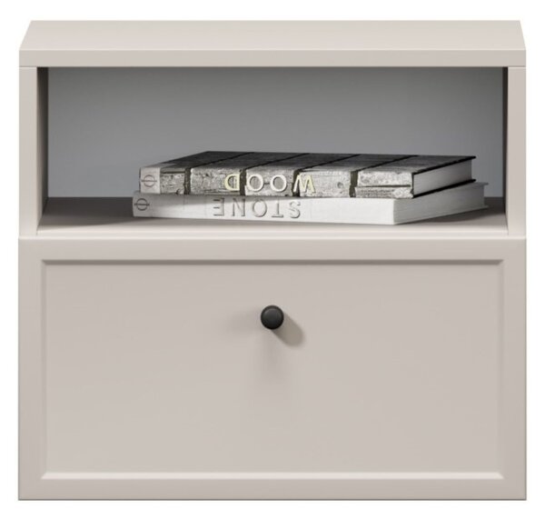 Lorini fali éjjeliszekrény 45 cm - kasmír / fekete fogantyú | FAVI.hu