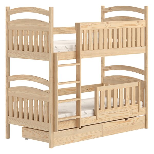 Amely 80x180 háromszemélyes emeletes ágy - fenyő | FAVI.hu