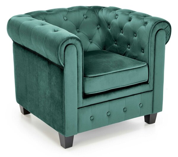 Fotel Houston 1352 Zöld, 73x62x75cm, Kárpit, Lábak: Fa | FAVI.hu