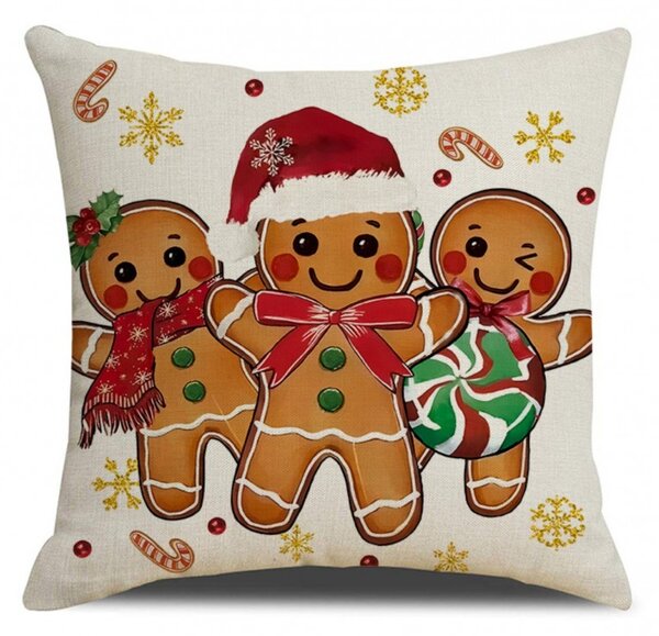 Karácsonyi párnahuzat GINGERJOY 45x45 cm, bézs | FAVI.hu