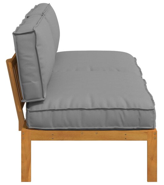 Kanapé Szett párnával Szürke 240 x 80 x 69 cm Tömör Akácfa | FAVI.hu