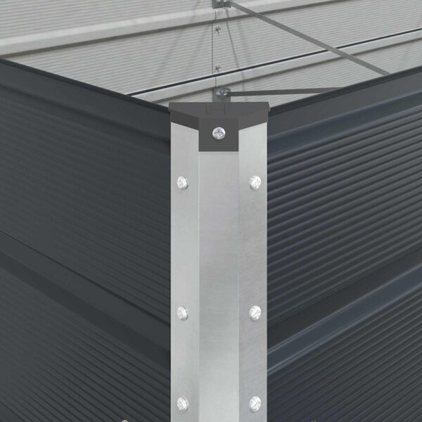 Növénytartó Antracit 195 x 100 x 45 cm Horganyzott acél | FAVI.hu