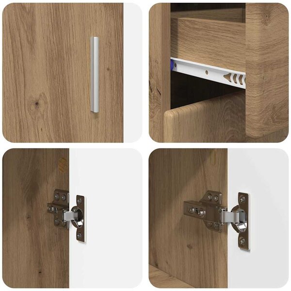 Széf polcokkal Artisan tölgy 88,5 x 30,5 x 73 cm Faanyag | FAVI.hu