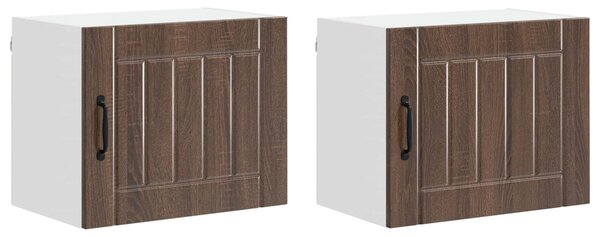 Konyhaszekrény 2 pcs Barna Tölgy 50 x 31 x 40 cm Faanyag | FAVI.hu