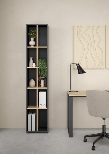 Sigal III könyvszekrény, szürke / jackson hikorifa | FAVI.hu