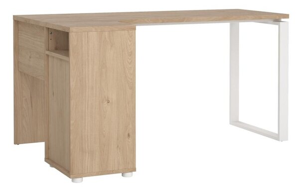 Sigal íróasztal sarok, jackson hikorifa / fehér | FAVI.hu