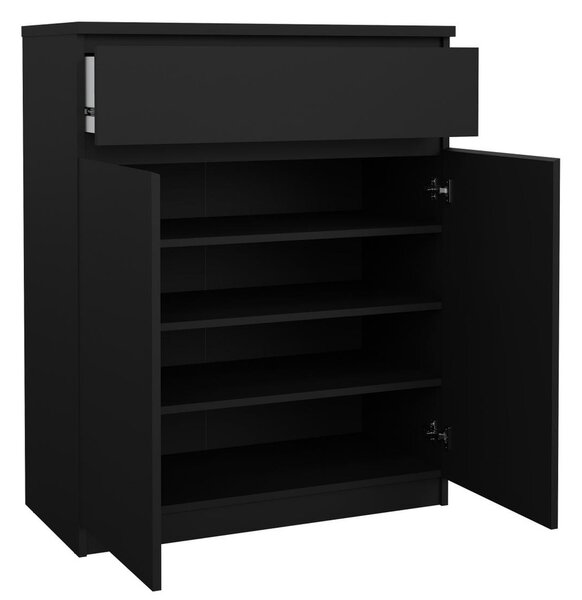 Simplicity komód 80 x 40 x 100,5 cm, fekete matt | FAVI.hu