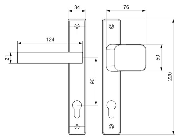 K05G kilincs-gomb jobbos, kapura, Antracit 90mm Fix gomb jobbos | FAVI.hu
