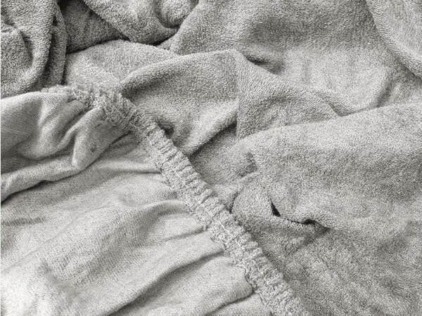 Frottír világosszürke lepedő EXCLUSIVE 90x200 cm | FAVI.hu