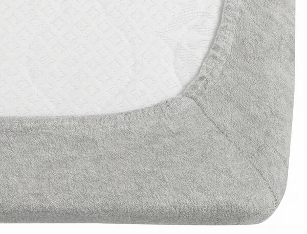 Frottír világosszürke lepedő EXCLUSIVE 90x200 cm | FAVI.hu