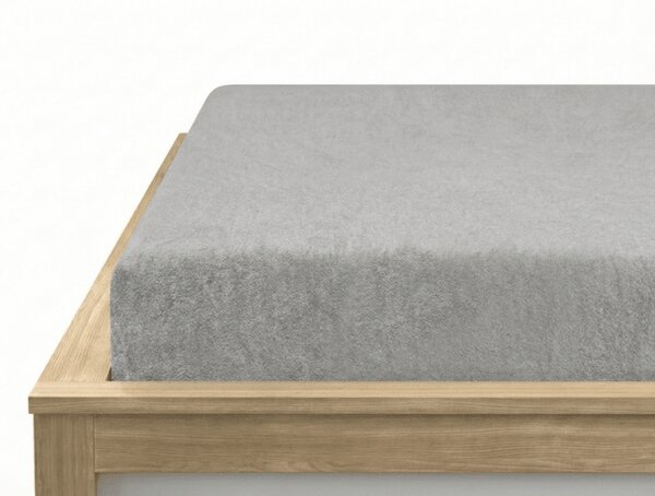 Frottír világosszürke lepedő EXCLUSIVE 90x200 cm | FAVI.hu