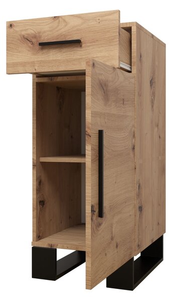 Z0ND0 Előszobabútor Amanda 1 (artisan tölgy + fekete öko-bőr). 1085865 ...