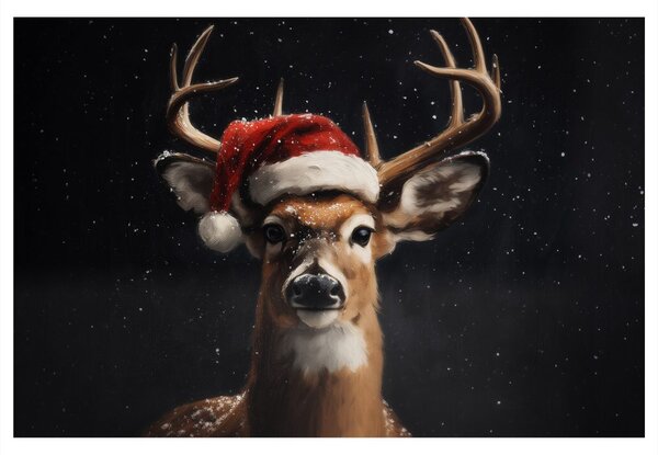 Kép aranyos karácsonyi szarvas éjjel | FAVI.hu