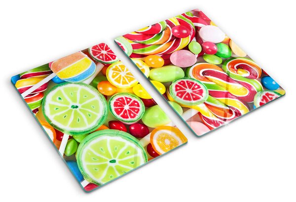 Edzett üveg vágódeszka Édes cukorkák és gyümölcsök | FAVI.hu