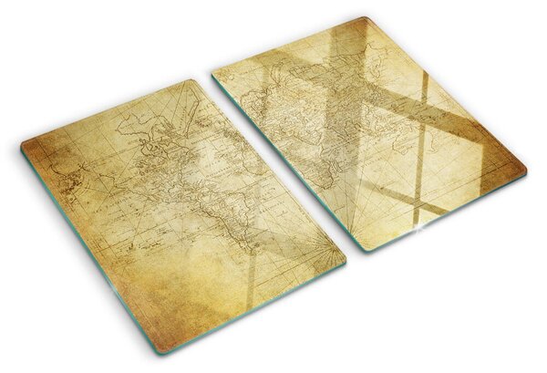 Üveg vágódeszka fényképpel Régi világtérkép | FAVI.hu