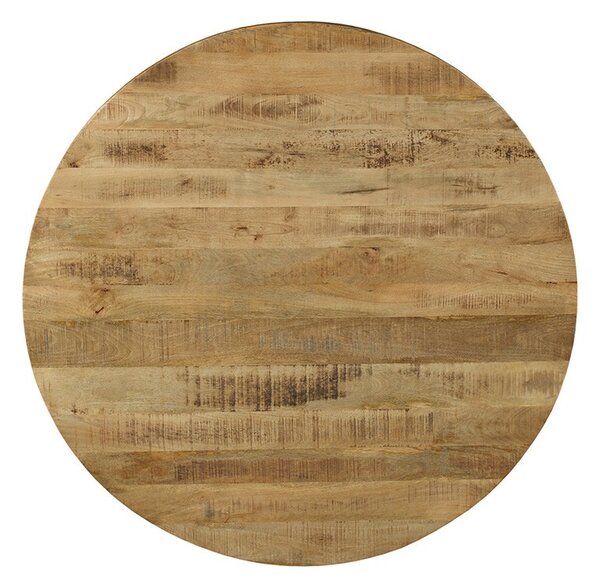 Asztal, Royalty, 4cm tömör fa dió fekete láb, D150x77cm | FAVI.hu