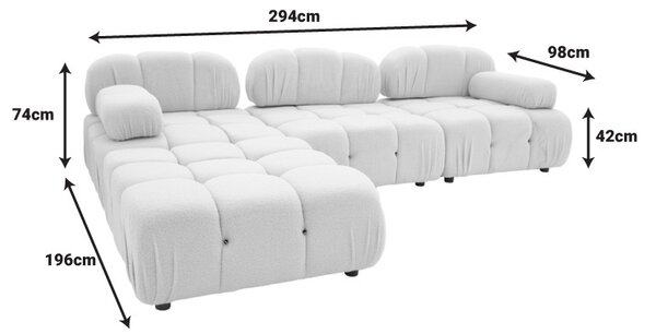 3-személyes kanapé, Hypnotic, Pako World, bézs, 294x98x74 cm | FAVI.hu