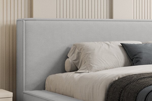 Nirello kárpitozott ágy 160x200 tárolóval - szürke Castel 80 bársony ...