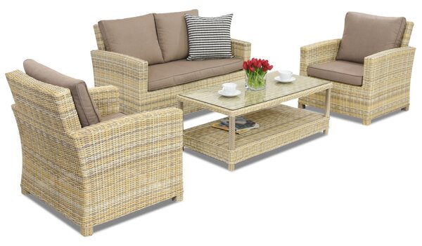 Rattan kerti bútor Bristol Coffee 4 Garden Point bézs | FAVI.hu