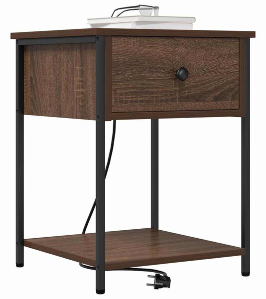 Éjjeliszekrény fiókkal barna tölgy 42 x 41 x 56 cm Faanyag | FAVI.hu