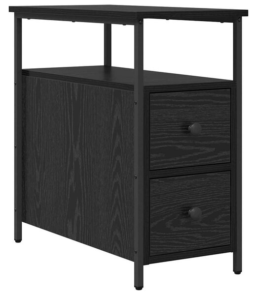 Éjjeliszekrény fiókkal Musta tammi 30 x 60 x 60 cm Faanyag | FAVI.hu