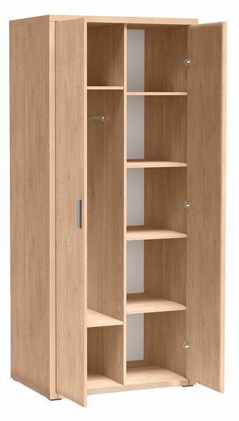 Gardróbszekrény Elisale 107, Laminált forgácslap, 199x87x59cm, Tölgy ...