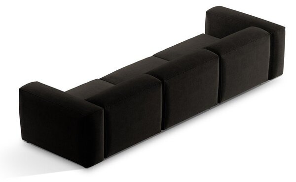 Fekete kanapé 364 cm Bergamo – Cosmopolitan Design | FAVI.hu