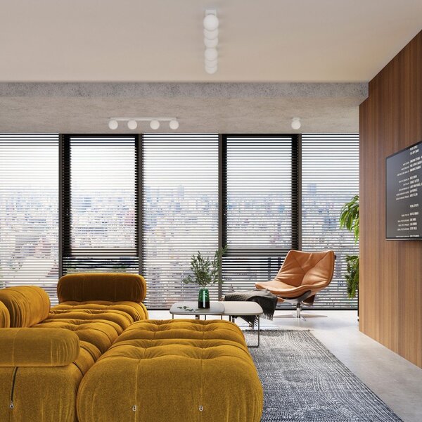 Fehér mennyezeti lámpa üveg búrával ø 12 cm Umerta – Sollux | FAVI.hu