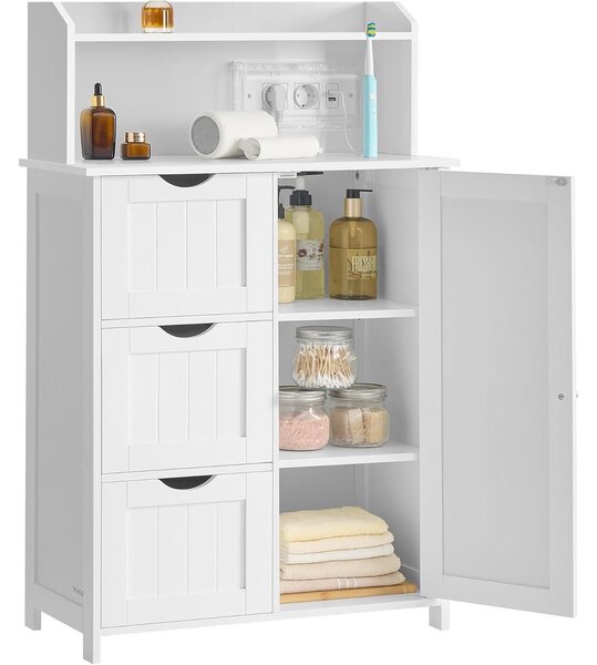 VASAGLE fürdőszobaszekrény, 30 x 60 x 100 cm, felhőfehér | FAVI.hu