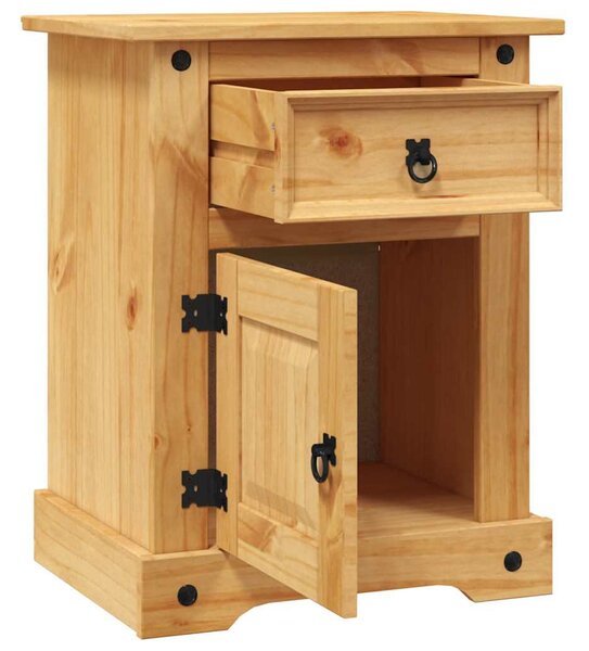 Mexikói Corona-stílusú fenyőfa éjjeliszekrény 53 x 39 x 66 cm | FAVI.hu