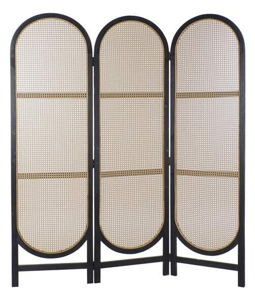 Paraván bambusz rattan 150x5x182 fekete | FAVI.hu