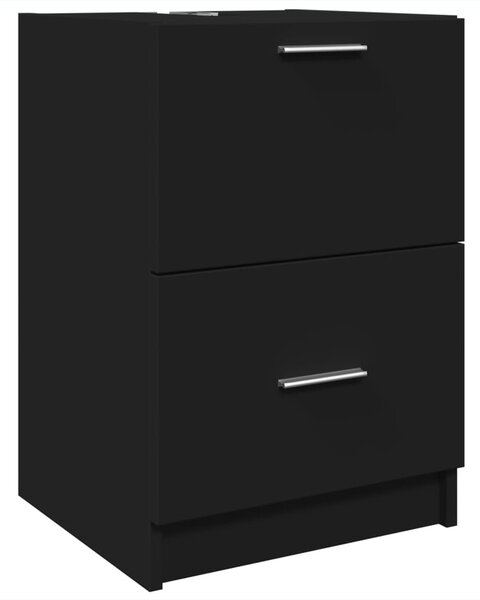 Fekete szerelt fa mosdószekrény 40 x 37 x 59 cm | FAVI.hu