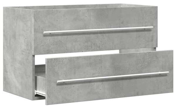 Betonszürke szerelt fa mosdószekrény 80 x 38,5 x 48 cm | FAVI.hu