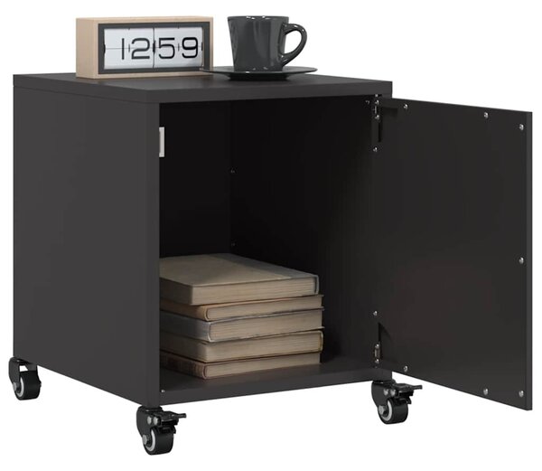 Fekete acél éjjeliszekrény 36 x 39 x 43,5 cm | FAVI.hu